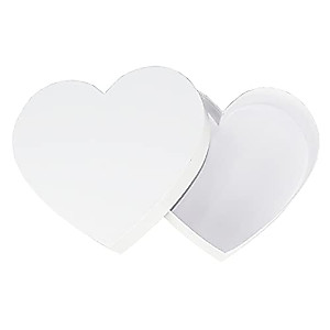 WENPACK Empty Heart Shaped Gift Box Strawberry Packaging (White)