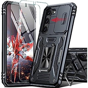 【2023 𝐍𝐄𝐖】for Samsung Galaxy A14 5G Case with Camera Cover [with 2x Screen Protector] with Magnetic 360° Kickstand Ring Military Grade Drop Proof Shockproof Phone Case for Samsung Galaxy A14 5G