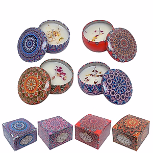 HYCSC Scented Candles Gift Set, 4 Pack Aromatherapy Candle for Home, Lavender Candle Birthday Gifts for Women, Long Lasting Soy Wax, Mom Bath Spa Meditation Christmas Gifts Candles (4PCS)