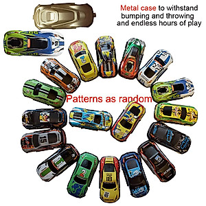 Himeeu 18Pcs Metal Pull Back Racing Car Toy Die Cast Race Car Vehicles Friction Powered Toddler Boy Car Toys 2.7 Inch