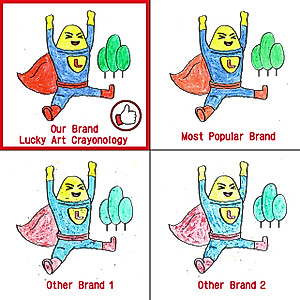 Lucky Art 20 Sets of 4 Packs (80 count) Standard Size Crayons - Mini Crayon Packs Non-Toxic Crayons; Crayons in bulk for Kids Party Favors, School Supplies for Teachers & Travel Crayons