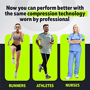 Crucial Compression Socks for Men & Women (20-30mmHg) - Best Graduated Stockings for Running, Athletic, Travel, Pregnancy, Maternity, Nurses, Medical, Shin Splints, Support, Circulation & Recovery