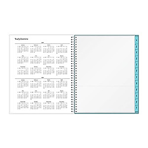 Blue Sky 2023-2024 Academic Year Teacher Weekly and Monthly Lesson Planner, 8.5" x 11", Flexible Cover, Wirebound, Dots (100330-A24)