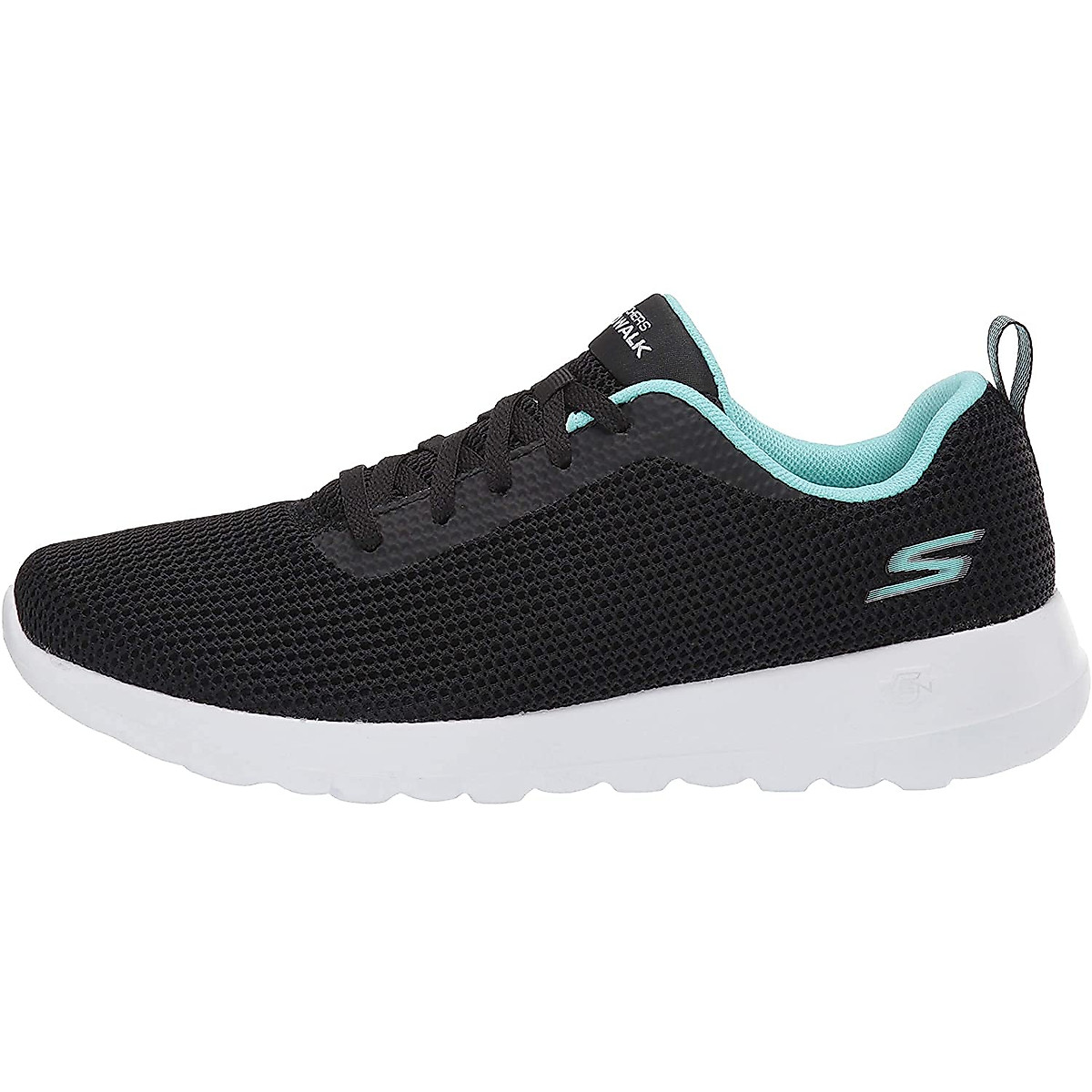 Skechers Women's Go Walk Joy Upturn Sneaker, Black/Aqua, 10