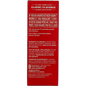 Old Spice Classic Cologne Spray 4.25 oz (Pack of 6)