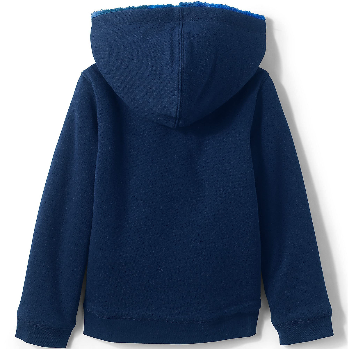 Lands' End Pattern Sherpa Lined Hoodie Blue Galaxy Space Kids Husky XX-Large