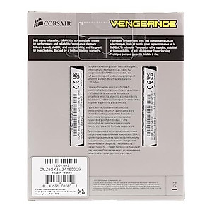 Corsair Vengeance 8 GB (2 x 4 GB) DDR3 1600 MHz PC3 12800 240-Pin DDR3 Dual Channel Memory Kit 1.5V (CMZ8GX3M2A1600C9)