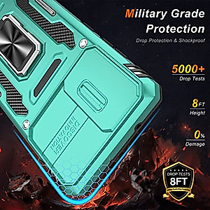 LUMARKE for Galaxy S20 FE Case with Camera Protection and Screen Protector Pass 16ft Drop Test Military Grade Protective Phone Cover with Kickstand Turquoise
