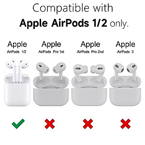 Svanove for Airpods Case Clear (1st/2nd), Transparent Cute Airpods 2nd Gerneration Case Silicone Cover Accessories, Soft TPU Rubber Airpods 1st Case for Women Girl, Neon Purple