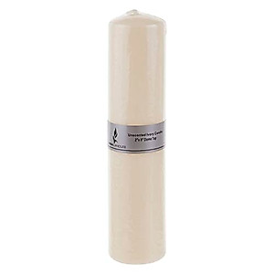 Mega Candles 6 pcs Unscented Ivory Round Pillar Candle, Pressed Premium Wax Candles 2 Inch x 9 Inch, Home Décor, Wedding Receptions, Baby Showers, Birthdays, Celebrations, Party Favors & More