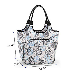 YARWO Knitting Tote Bag, Yarn Storage Organizer for Yarn Skeins, Knitting Needles, Crochet Hooks and Knitting Projects, Dandelion (Patent Pending)