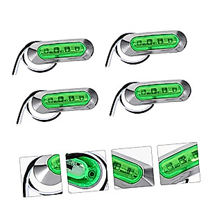 Milisten Lights 4pcs Boat Truck Light Directional Lamp Trailer Kit Signal Green Turn Signal Abs Warning Light Truck Side Light