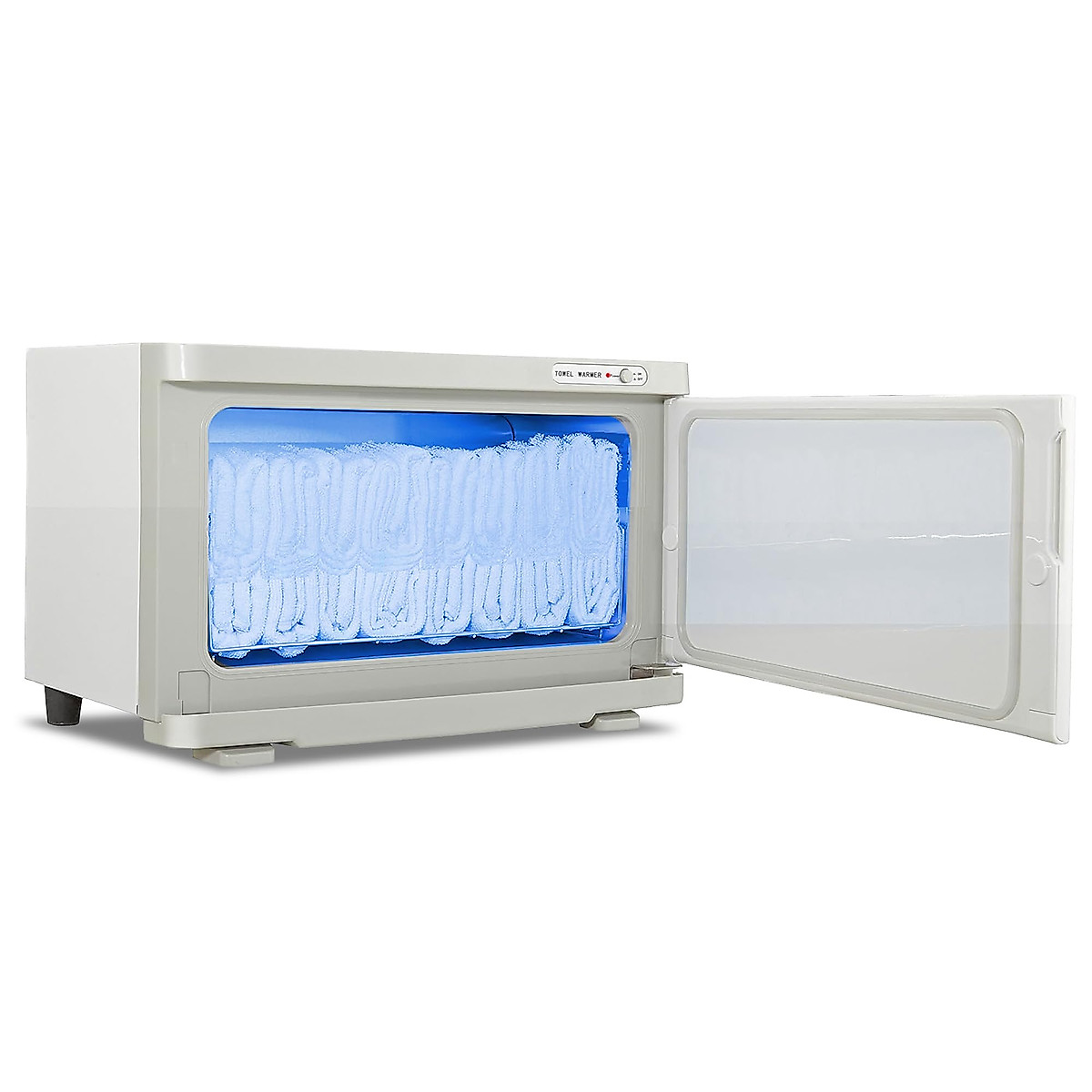 Pursonic Professional Towel Warmer with UV Sterilizer - 8L Premium Towel Warmer 360 Heating with Separate Water Tank - Aluminum Interior for Bathroom, Spa, Salon & Home (White)