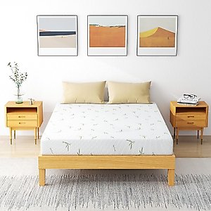 wOod-it Queen Mattress, 100-Night Sleep Trial, 10-Year Limited Warranty, 8/10/12 inch Queen Size Bed Mattresses in A Box, Pressure Relief Gel Memory Foam, Medium Firm, 80" L x 60" W