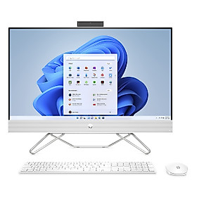 HP 27” All-in-One Desktop PC, AMD Ryzen 7 5700U, 12GB RAM, 256GB SSD & 1TB HDD, FHD IPS Display, Windows 11 Pro(27-CB0052, 2022)(Renewed)