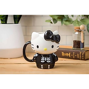 Silver Buffalo Sanrio Hello Kitty Halloween Skeleton Costume Ceramic 3D Sculpted Mug, 20 Ounces