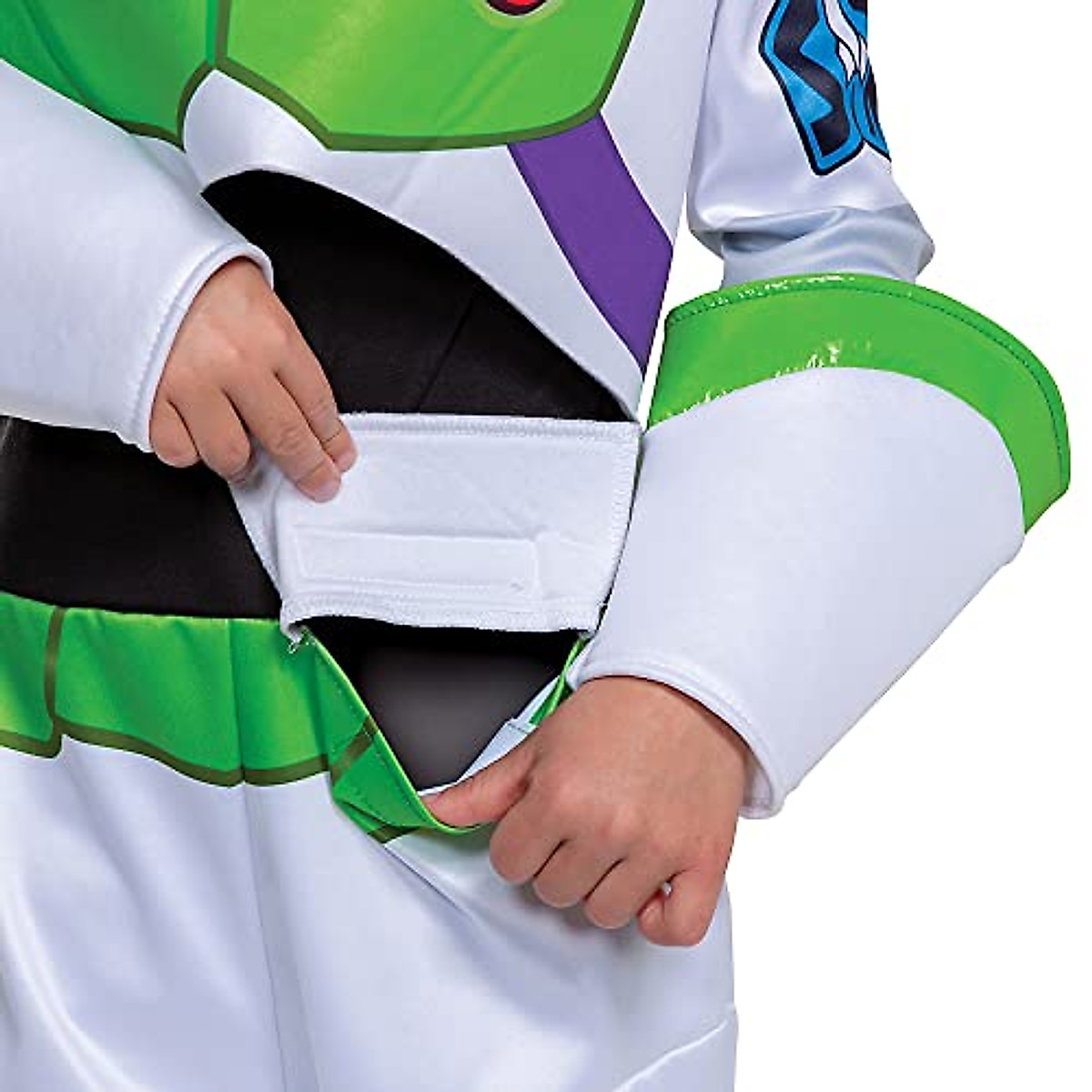 Buzz Lightyear Adaptive Costume for Kids, Official Adaptive Pixar Toy Story Costume with Accessibility Features, Classic Size Small (4-6) Multicolored