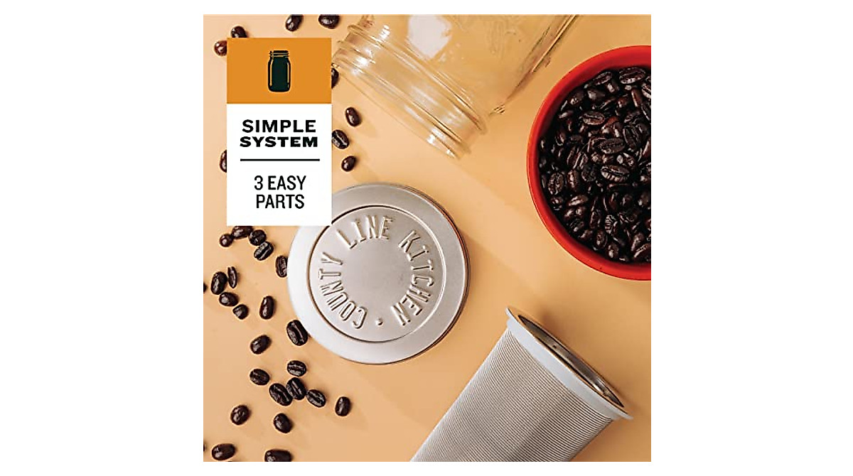 County Line Kitchen Cold Brew Mason Jar Coffee Maker - 2 Quart