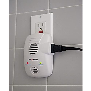 Bell + Howell Ultrasonic Electromagnetic Pest Repeller with AC Outlet and Switch, 1-Count…