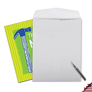 NobleWorks - 1 Jumbo Birthday Greeting Card Funny (8.5 x 11 Inch) - Cartoon Stationery Humor, Big Celebration - Not A Drill J7233BDG-US