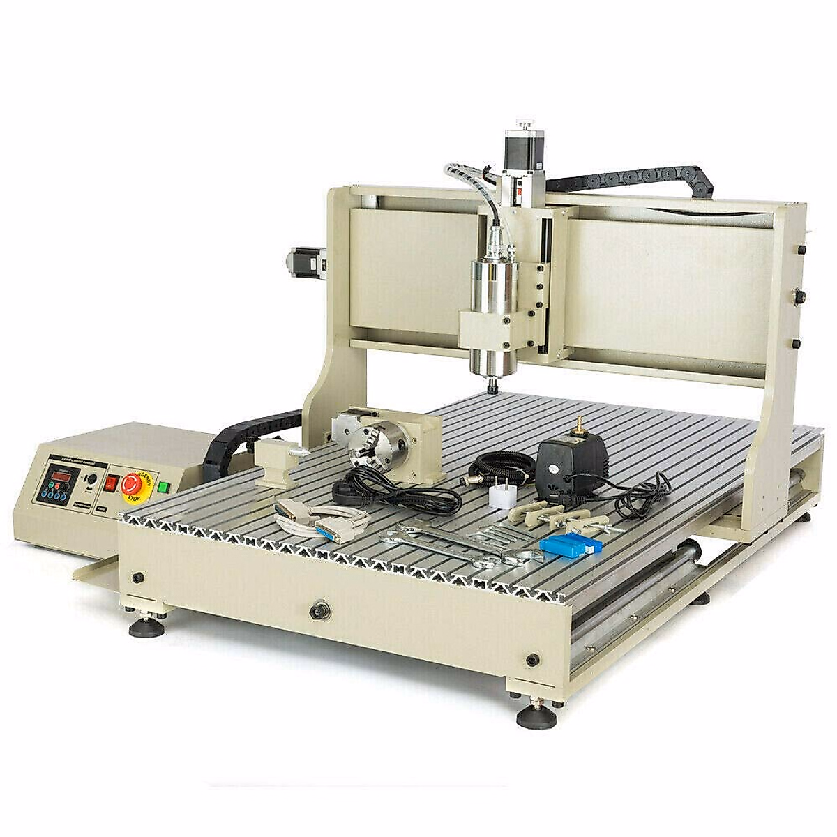 1500W USB 6090 4 Axis CNC Router Engraver Engraving Desktop 3D Engraving Drill & Milling Machine VFD PCB+ RC Wood Metal Steel Miller Cutter USA Stock