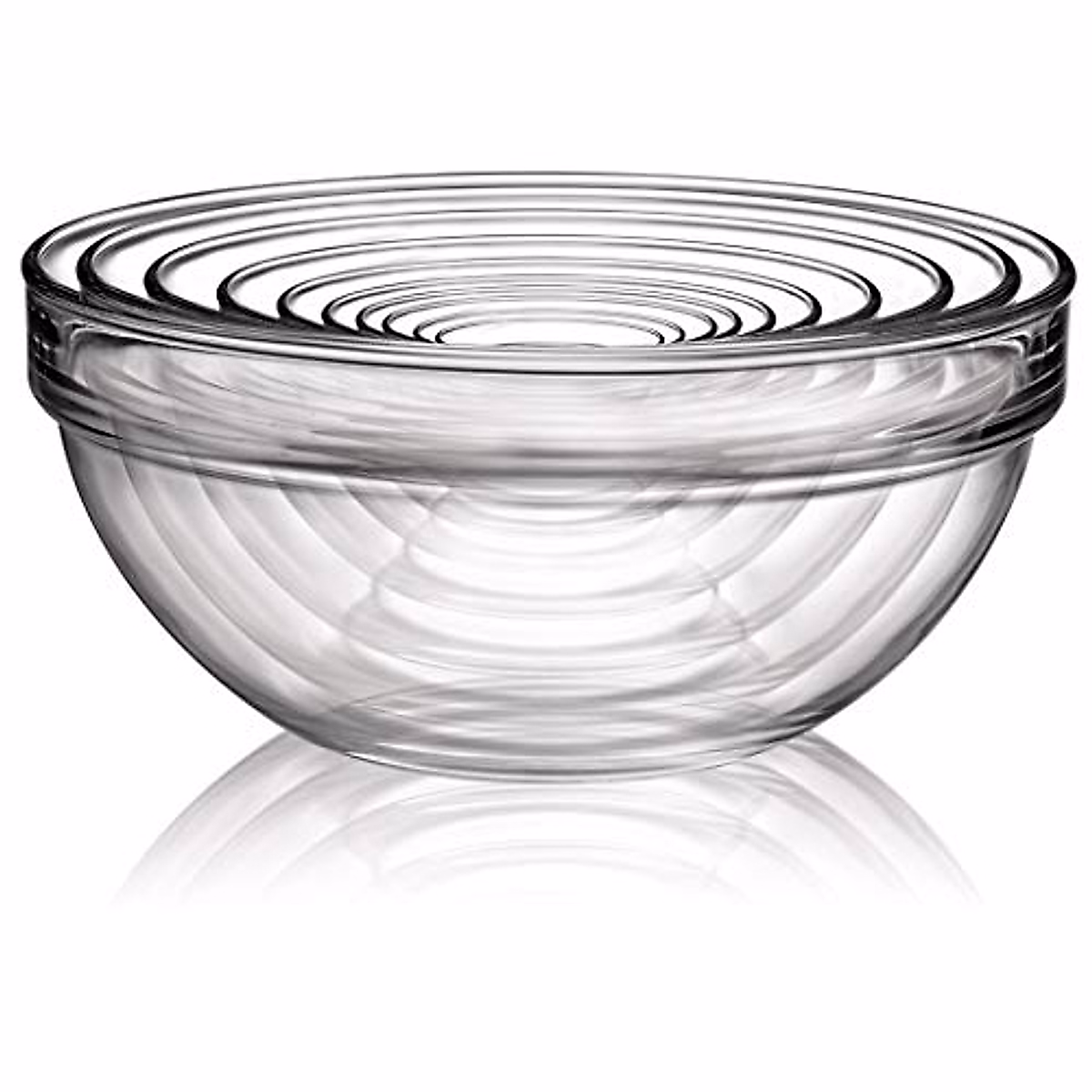 Luminarc Stackable Bowl 10-Piece Set, Glass, 1, Clear