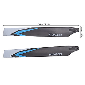 RC Helicopter Propellers,Lightweight High Toughness Remote Control Helicopter Propeller for Fly Wing FW200 RC Helicopter Accessories (Blue)Fuselage Accessories