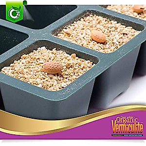 Organic Coarse Vermiculite - Made in USA for All Indoor/Outdoor Plants & Organic Gardens - Horticultural Soil Amendment Additive Conditioner Grow Media for Hydroponics, Mushroom Cultivation and more!
