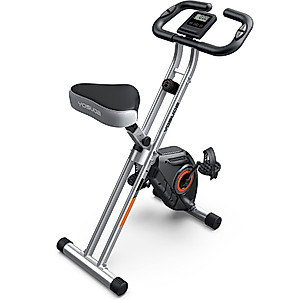 YOSUDA Exercise Bike, 2 in 1 Folding Exercise Bike for Seniors 270lbs Capacity, Magnetic X-Bike with 8-Level of Resistance, for Home Gym Workout