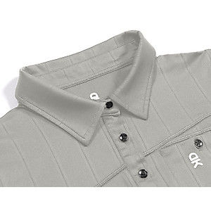 Little Donkey Andy Women's Ultra-Stretch Quick Dry Lightweight Golf Polo Shirts Long Sleeve Moisture Wicking Top UPF50+ Work Tennis Sports, Aqua Gray M