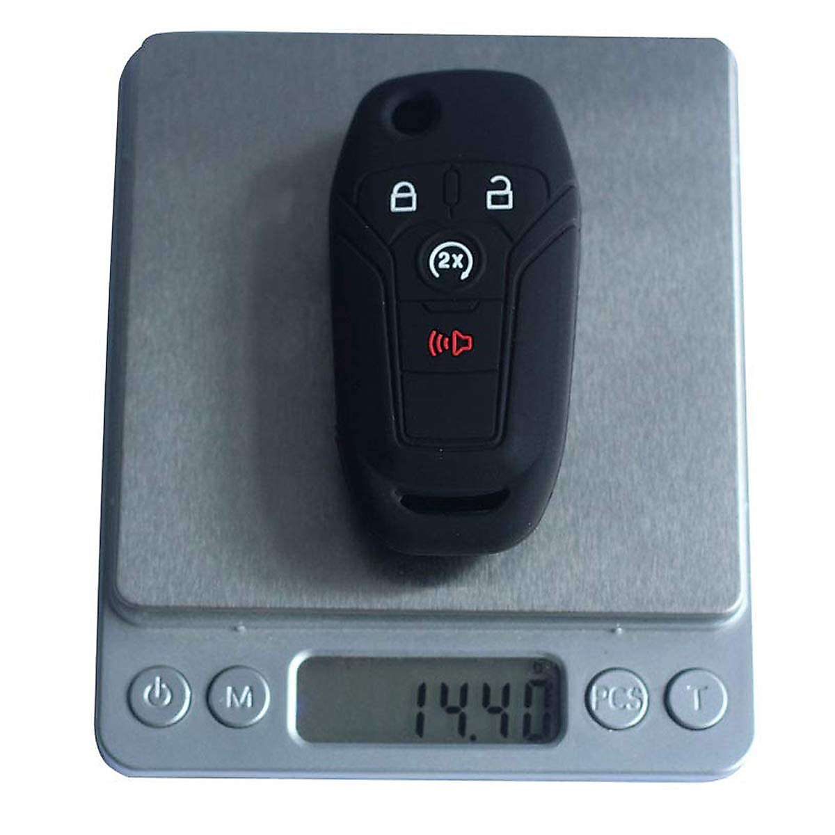 2Pcs Silicone Car Remote Key Fob Cover Case for Ford F-150 F-250 F-350 Fusion Fiesta Mustang Explorer Skin Jacket 4 Button