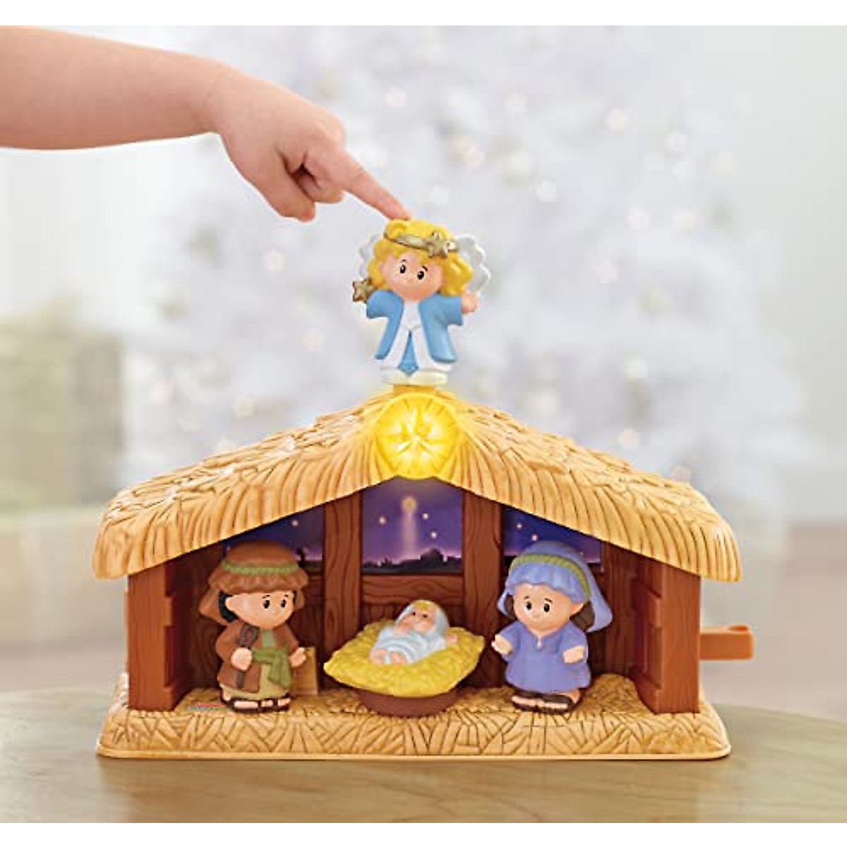 Fisher-Price Little People Deluxe Christmas Story, Nativity Playset with Light, Music and Figures for Toddlers Ages 1 and Up