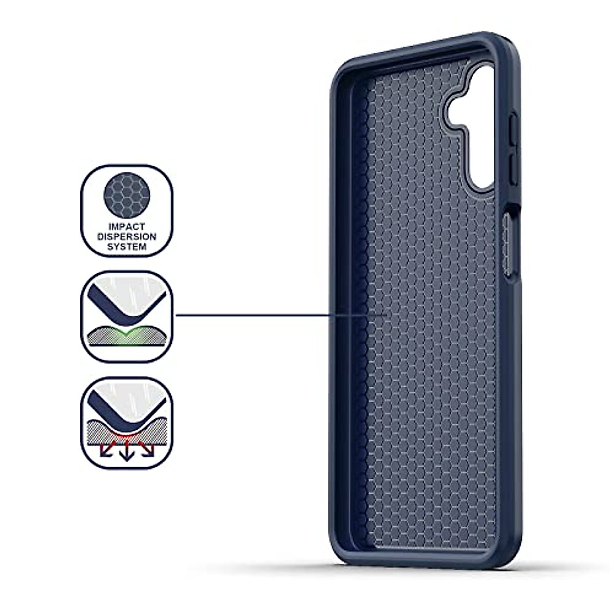 QRemix Designed for Samsung A13 5G Case with Ring and Stand Military Grade Drop Proof 360 Rotation Ring Kickstand Case for Samsung Galaxy A13 5G with Magnetic Compatible with Car Mount (Navy Blue)