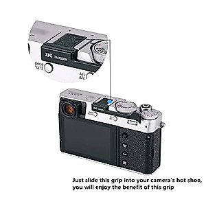 JJC Deluxe Metal Thumb Up Grip for Fujifilm Fuji X-E4 XE4 X-E3 XE3 X100V X100F X100T Thumb Rest Support/Black