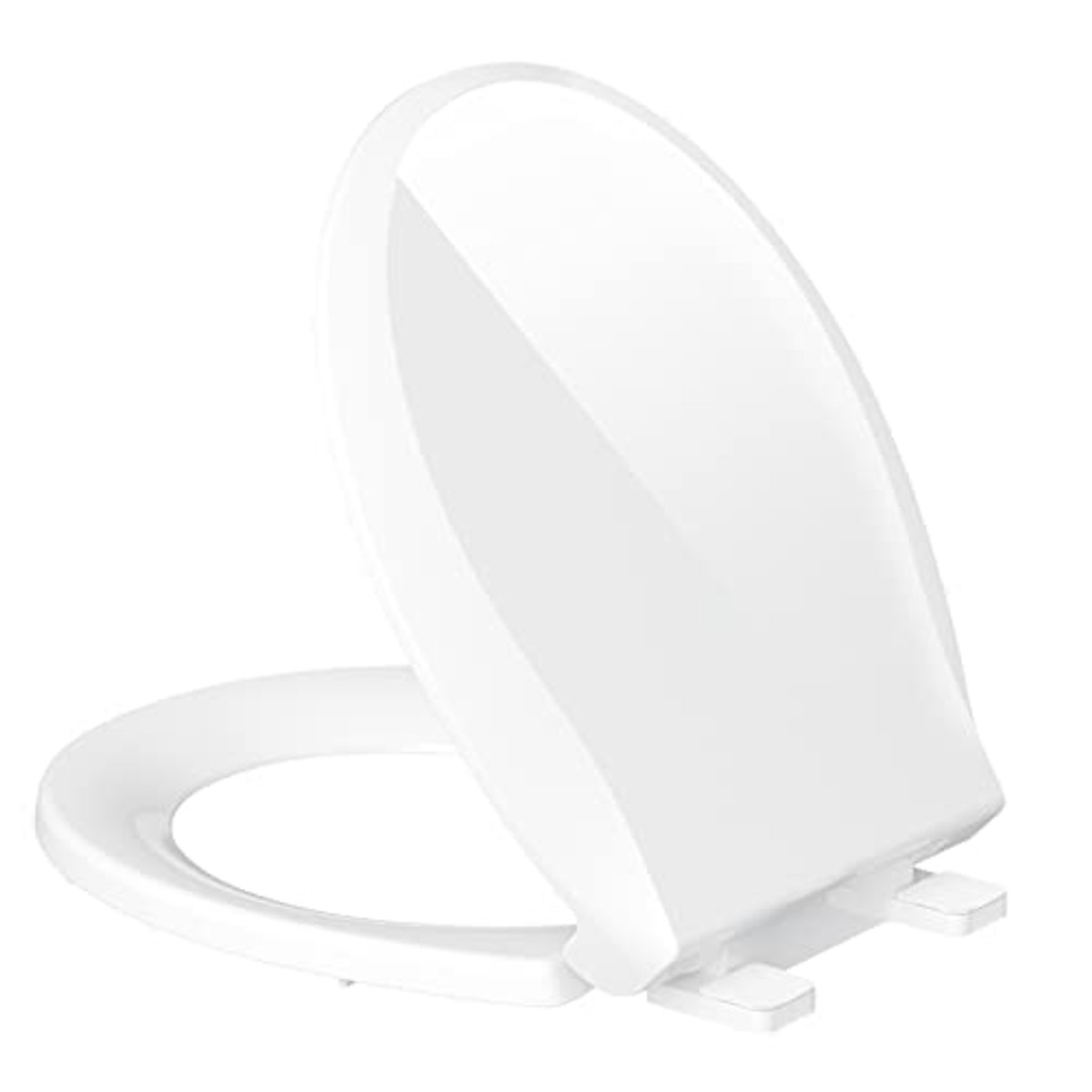 BEUAOIE Toilet Seat Round 16.5’’ Standard, WC Seats Durable Soft Close Quick Release, Resistent Polypropylene Material Safe, Comfortble Ergonomic Design, Load Max. 330lb(150kg), Non-Slip Pad(White)