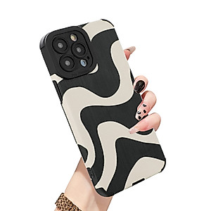 MZELQ for iPhone 13 Pro Max Case, Cute Pattern Wave iPhone 13 Pro Max Case, Screen Protector Camera Protection Lens Shockproof Phone Case for Girls Women