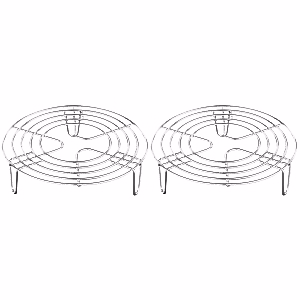 Hemoton 2pcs Egg Steamer Can Vegetables Steamer for Vegetables Vegetable Steamer Wire Rack for Canning Racks Steamer Rack Stand Steamer Basket Multifunction Steaming Cooling Rack Pie Bread