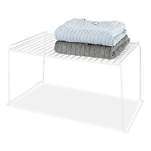 Whitmor White Wire Stacking Shelf Large