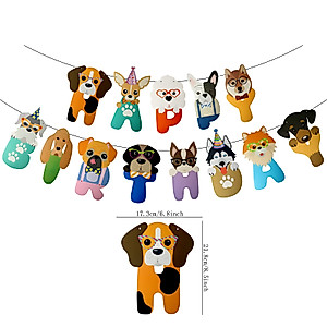 Dog Themed Birthday Party Supplies Dog Party Decorations Happy Birthday Banner Dogs Dog Party Decorations Puppy Birthday Banner