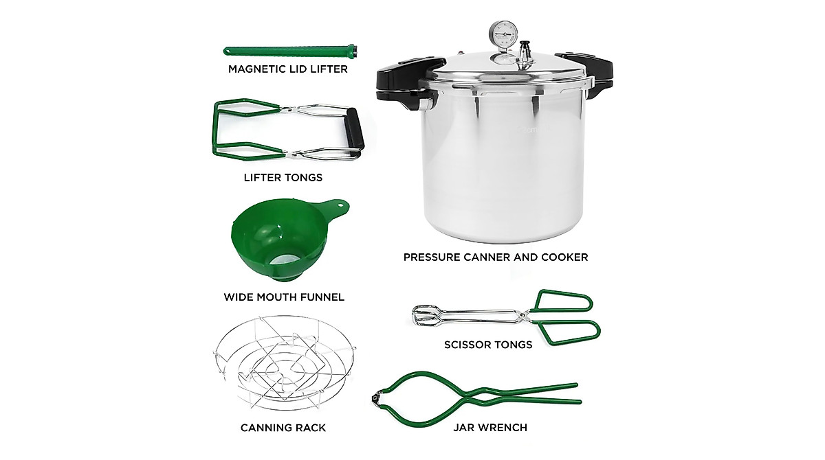24qt Pressure Canner & Cooker Kit - Essential Canning Set