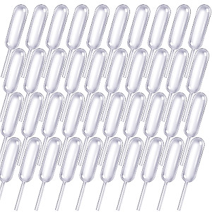 Teenitor Plastic Pipettes Squeeze Dropper Disposable 4ml 100pcs Mini Flavor Injector for Chocolate Strawberries Ice Cream Mini Cakes