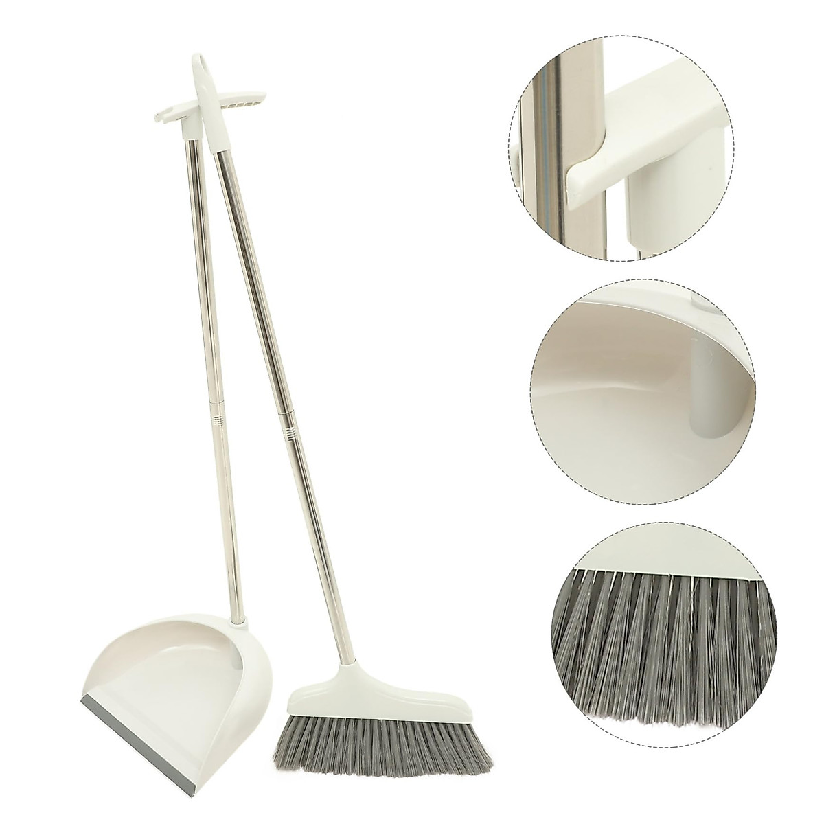 Ipetboom 1 Set Metal Broom Set Broom Office Plastic Dustpan Broom Dustpan Broom Dustpan Set Simple Suite Indoor Set Household Broom and dust pan The pet Broom with Dustpan