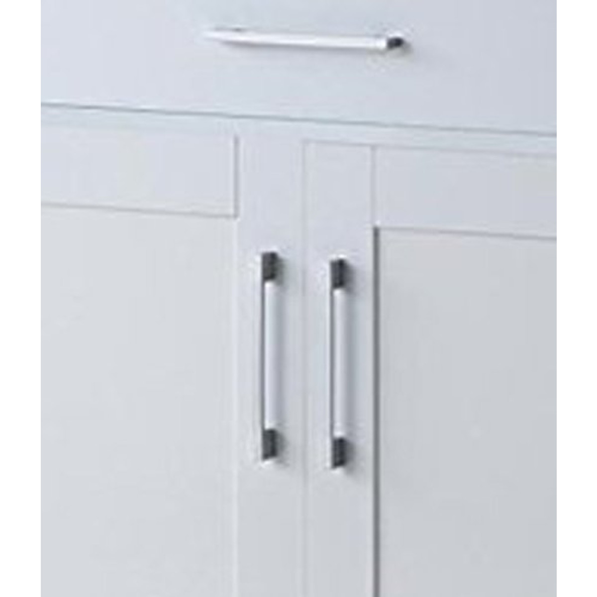 Hodedah Kitchen Island with Spice Rack, Towel Rack & Drawer, White with Beech Top, 15.5 x 35.5-44.9 x 35.2 inches