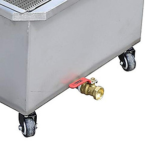 55 L /14.5 Gal Commercial Mobile Fryer Filter Machine/Oil Filter Truck, 550W Fryer Filter Frying Oil Filtering System for Restaurant - Gravity Sedimentation (US Stock)