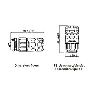 CNLINKO 12 Pin Power Industrial Circular Connector, Female Plug & Male Panel Mount Receptacles Socket Jack, Outdoor Waterproof IP67, AC DC