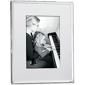 Lawrence Frames 284080 Silver Plated Matted 8x10 Picture Frame