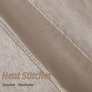 LCBD Satin Body Pillow Case for Hair and Skin, Taupe Silk Satin Body Pillow Case Cover, 20x54 Body Cooling Pillow Cover with Envelope Closure