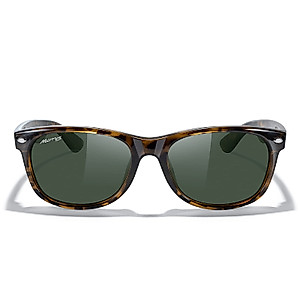 MERRY'S Polarized Unisex Shades Sunglasses for Men and Women Vintage Polarized Sun Glasses Mirror Lens (Leopard Frame/G15 Lens, 55)