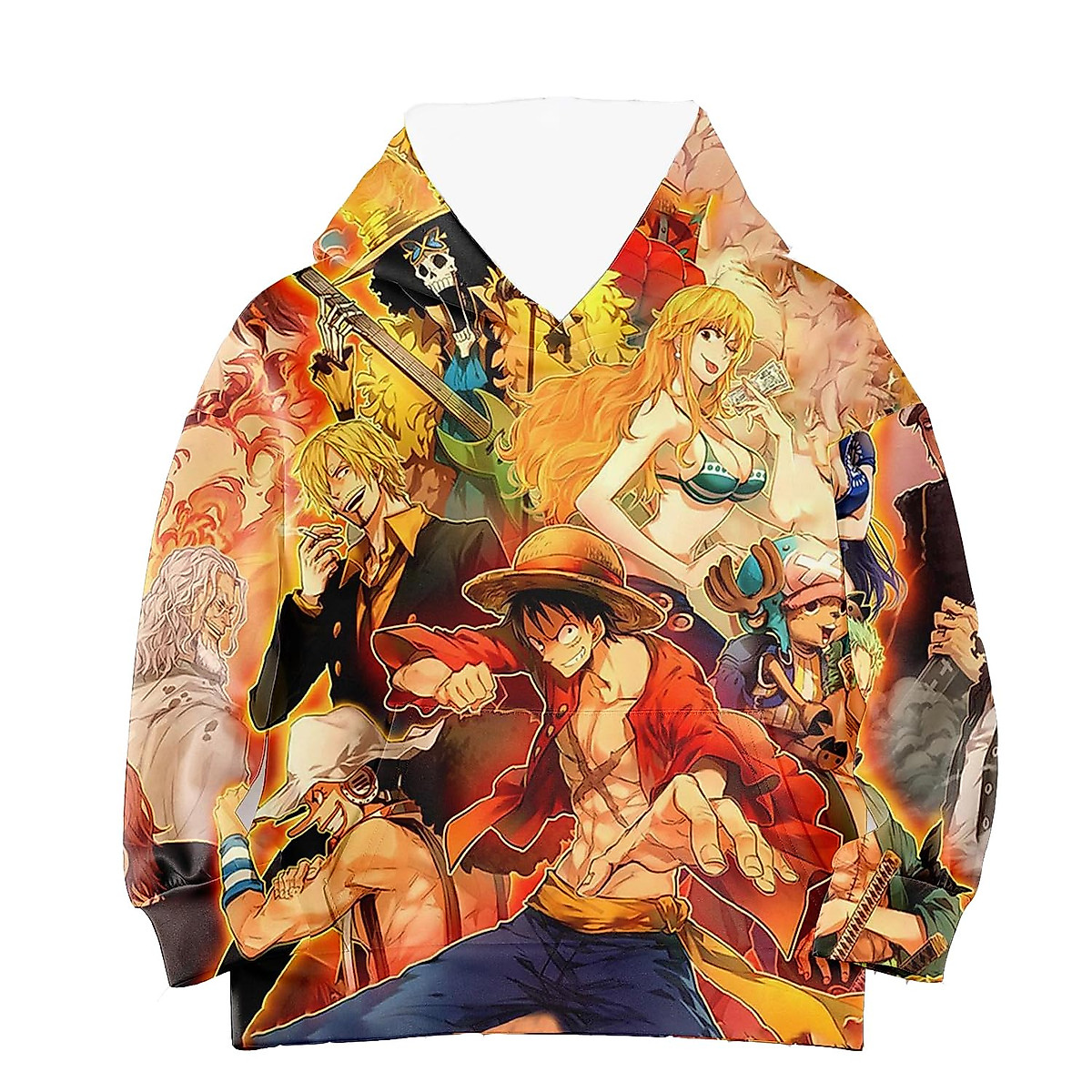 sekwpig Novelty Unisex Anime Hoodie Sweater Realistic 3D HD Printing Cartoon Sweatshirt Cosplay Pullover KHZ-1 M