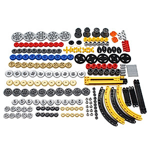 KonHaovF 213PCS Differential Gear Box Set for Technic Series Parts Compatible with Lego Technic Parts, DIY Gears Assortment Pack(Liftarm, Pins, Axles, Connectors) for Technic Building Blocks Set